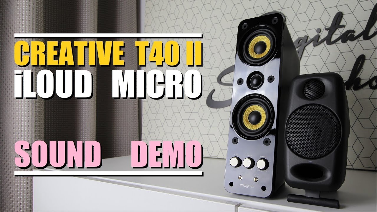iLoud Micro Monitor vs Creative T40 Series II || Sound Demo w/ Bass ...