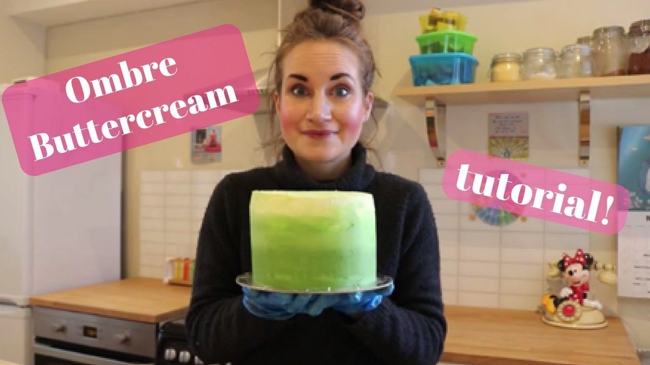 Ombre buttercream cake tutorial! - YouTube