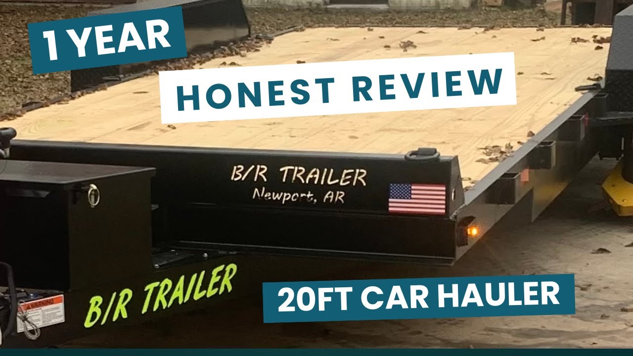 B & R Trailer 20 Ft Car Hauler Trailer Review - YouTube