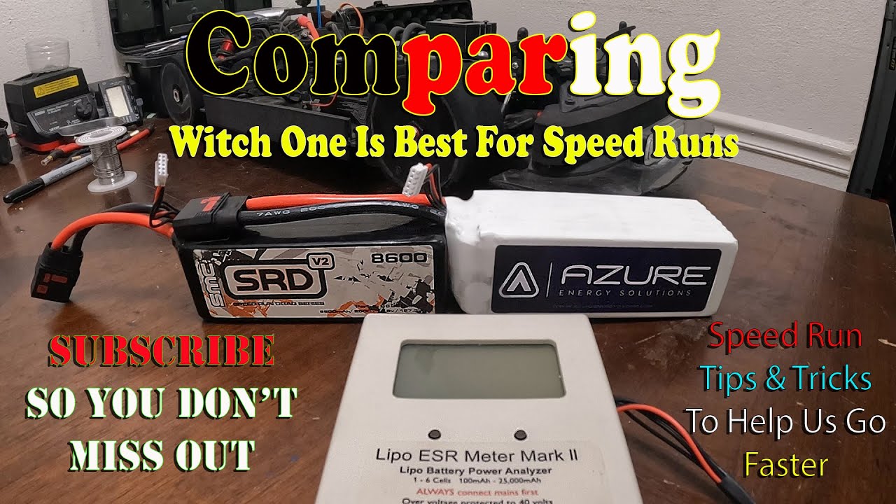 SMC SRD V2 8600mah vs Azure 9000mah 2p Lipo Batteries - YouTube