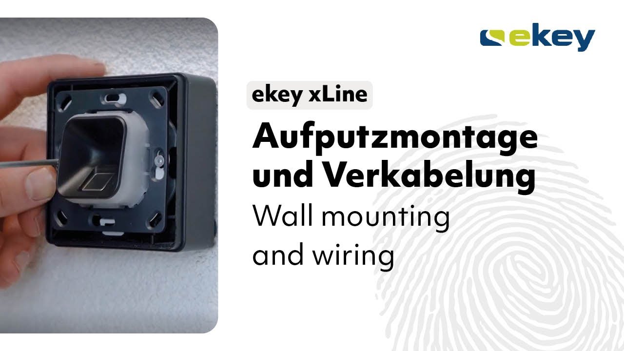 ekey xLine Aufputzmontage & Verkabelung | ekey xLine wall mounting ...
