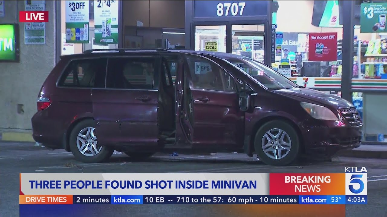 Road rage suspected in shooting of 3 men in minivan - YouTube
