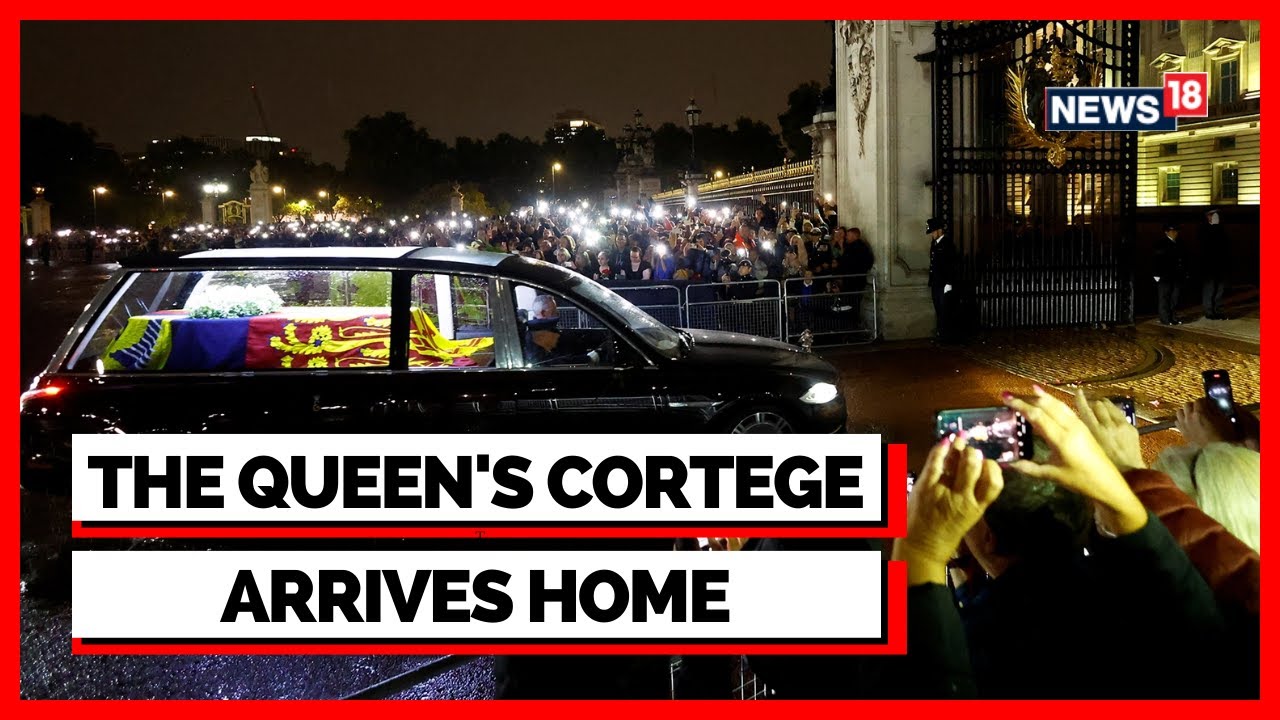 Queen's Cortege Arrives At Buckingham Palace | Queen Elizabeth II Death ...