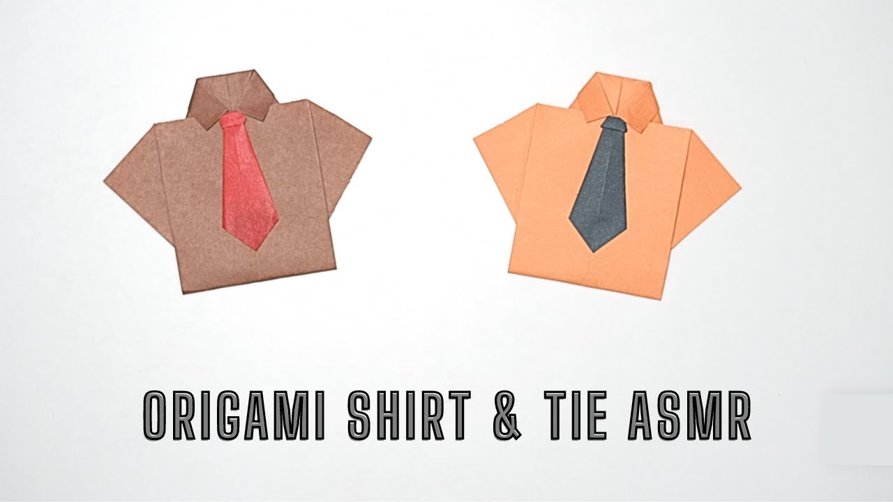 Paper asmr | Origami paper | papercrafts | How to make a Paper shirt ...