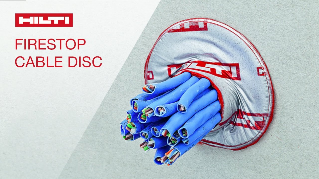 HOW TO install Hilti firestop cable disc CFS-D 1" - YouTube