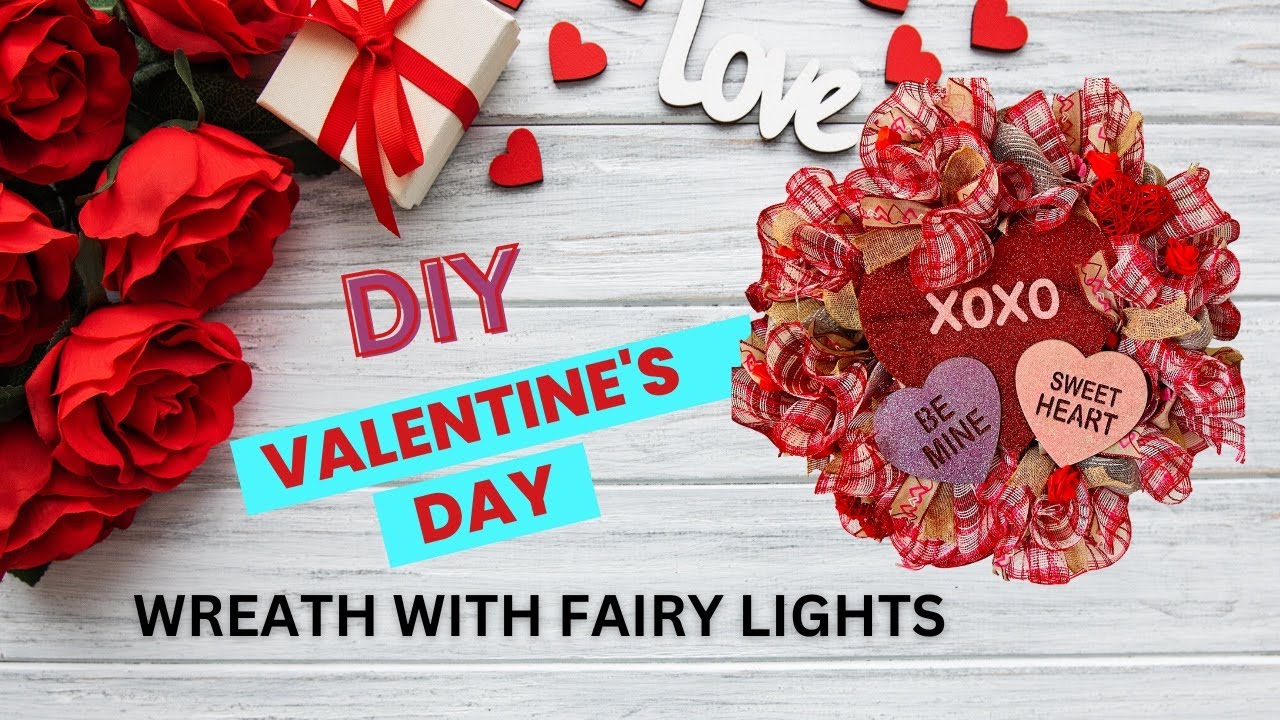 DIY SWEETHEART WREATH TUTORIAL WITH LEFTOVER MESH I CRAFT WITH ME I ...