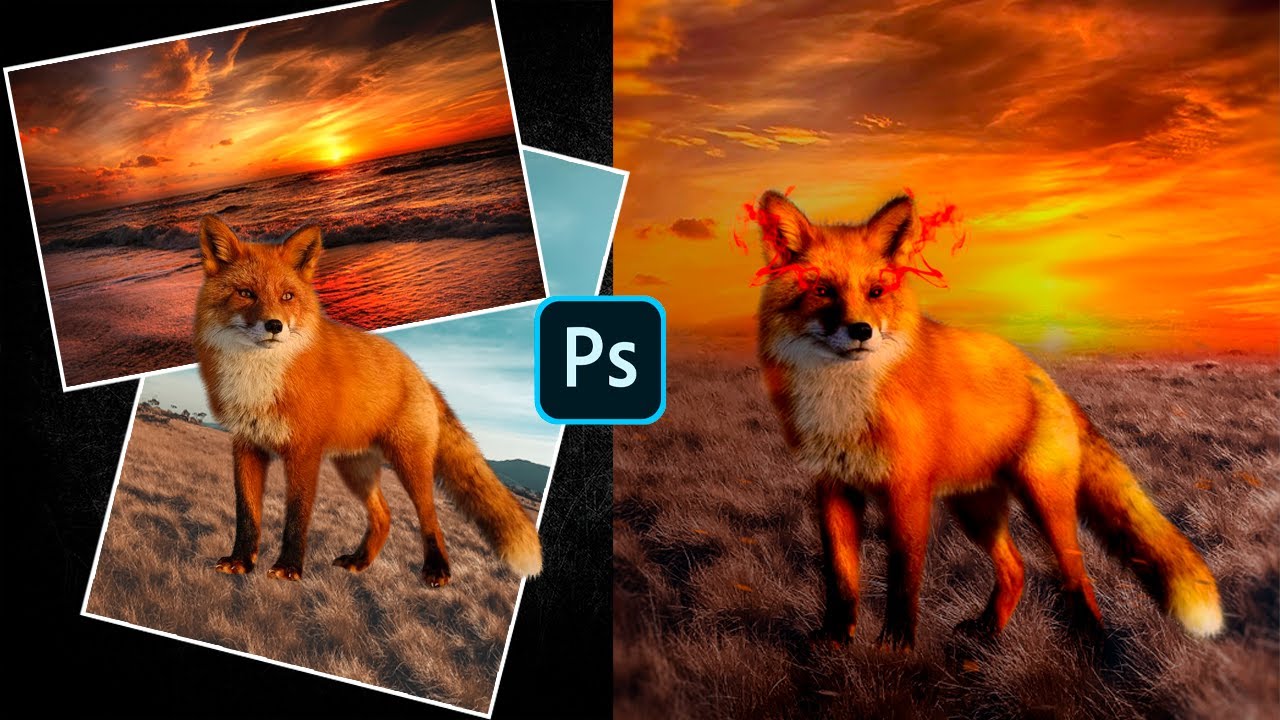 Sunset effect in Photoshop | Simple photo manipulation tutorial - YouTube