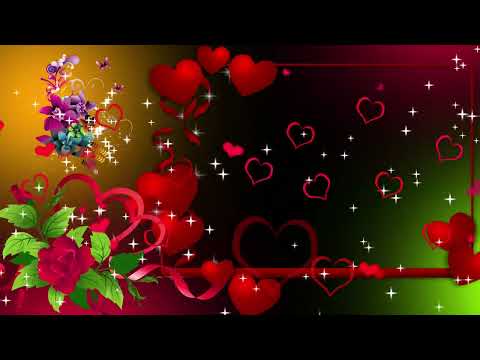 Template heart background Full screen Stars background video effect\\Effects free black screenn