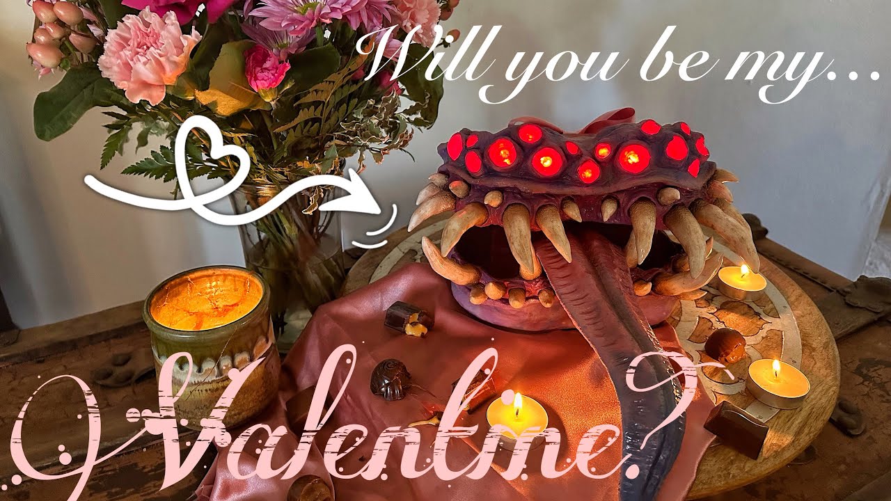 How we made a VALENTINE'S DAY D&D Mimic! Molding & Casting -- Monster ...