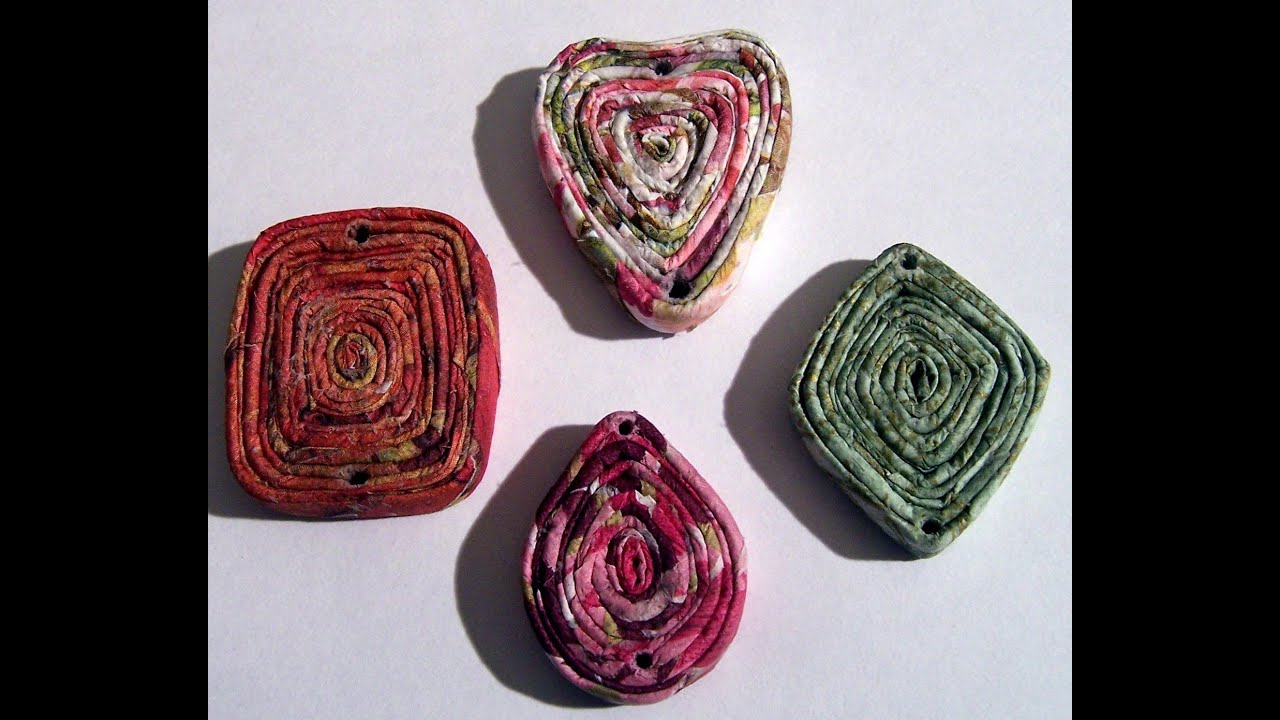 How To Make Fancy Paper Napkin Coiled Pendants Lesson 3 - YouTube