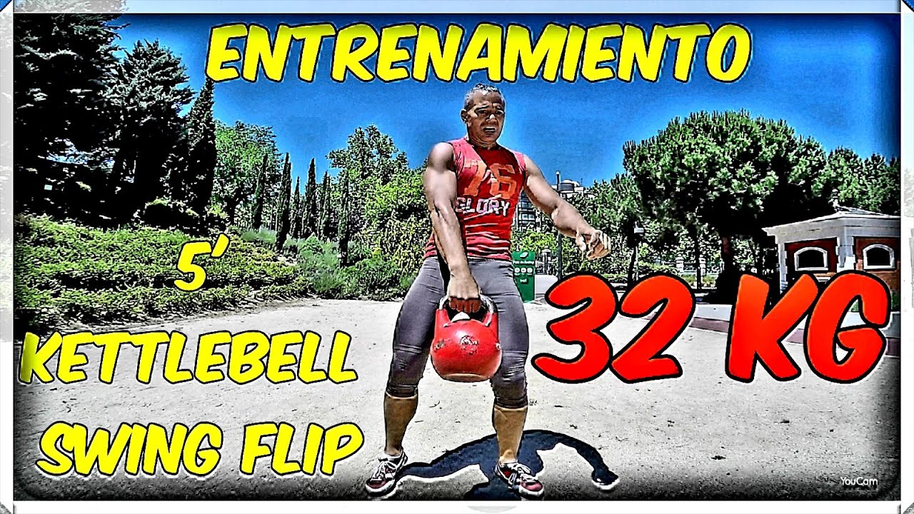 Entrenamiento express con kettlebell, 5' Swing Flip 32 kg - YouTube