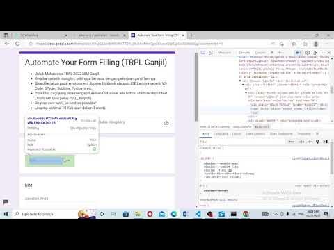 Cara mengisi Google Form secara otomatis dengan Python Selenium - YouTube