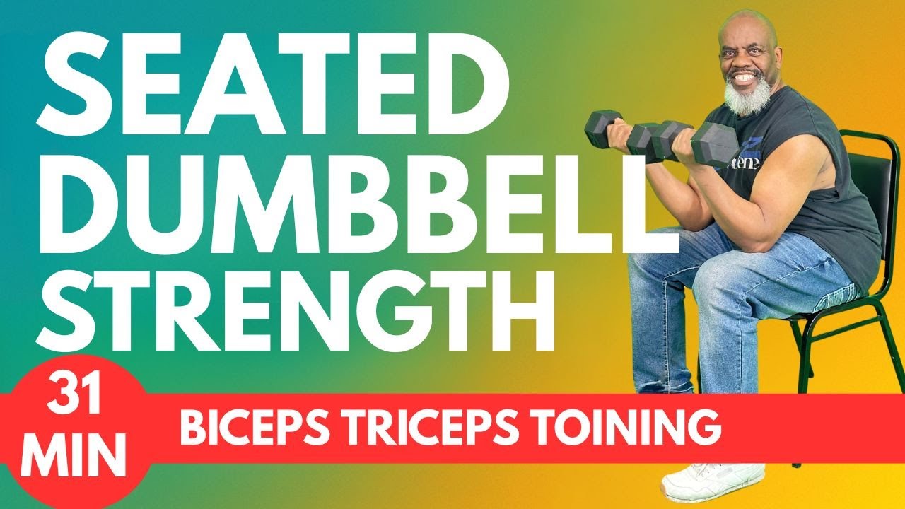 Tone Your Arms from a Chair | Seated Biceps & Triceps Workout - YouTube