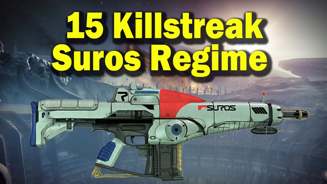 Destiny "SUROS Regime Exotic Auto Rifle" 15 Killstreak Crucible ...