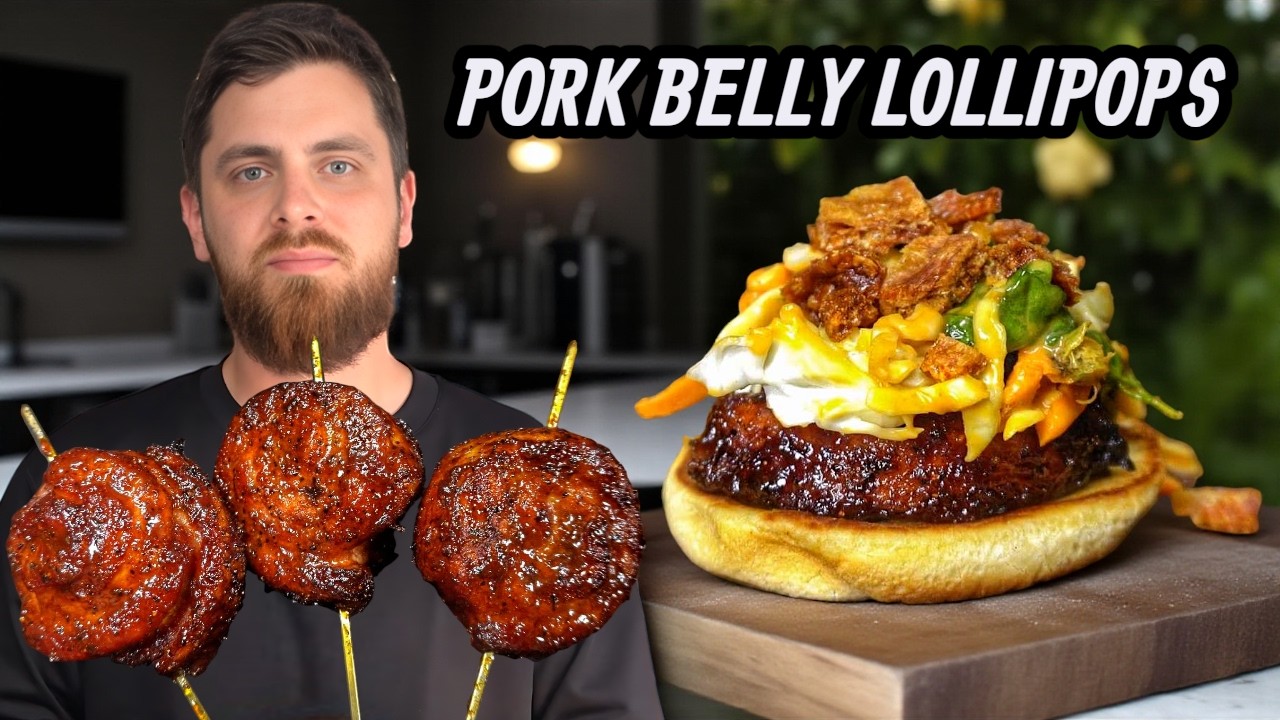 Pork Belly Recipe for Lollipops and Pork Belly Sandwich - YouTube
