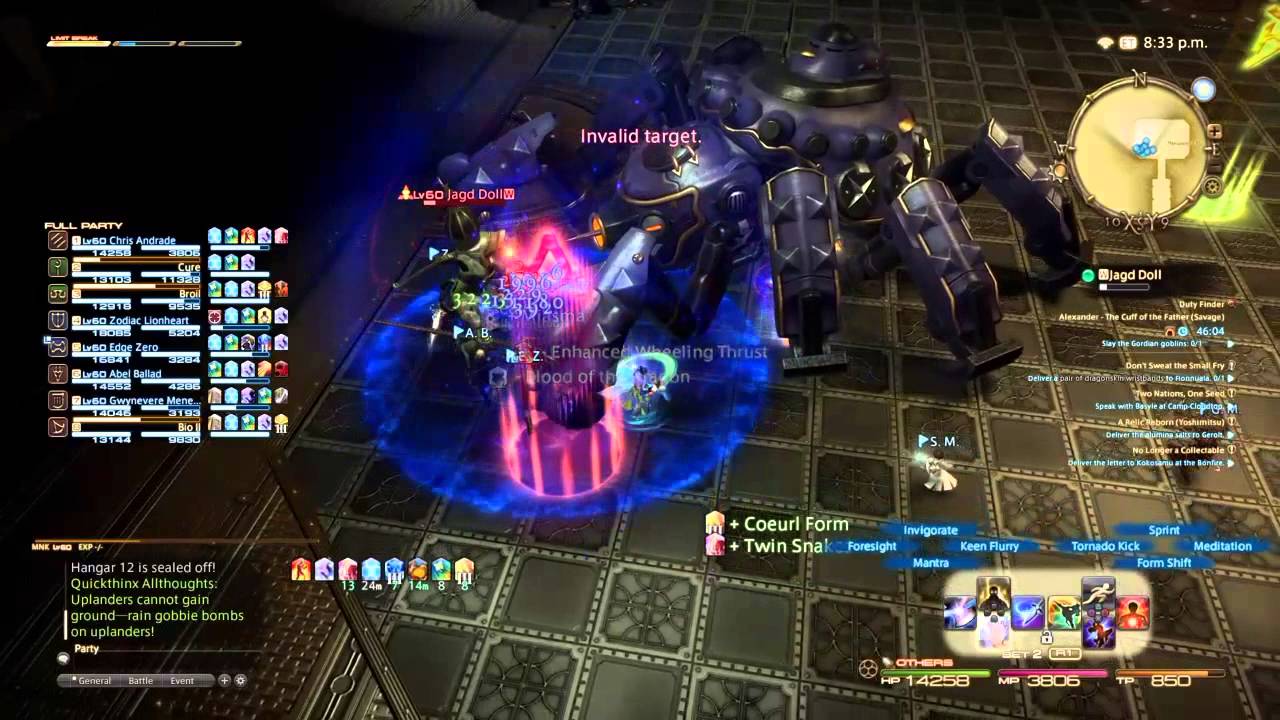 FF14 Alexander savage turn 2 (gobwalker pov) 1st World clear...SQN ...