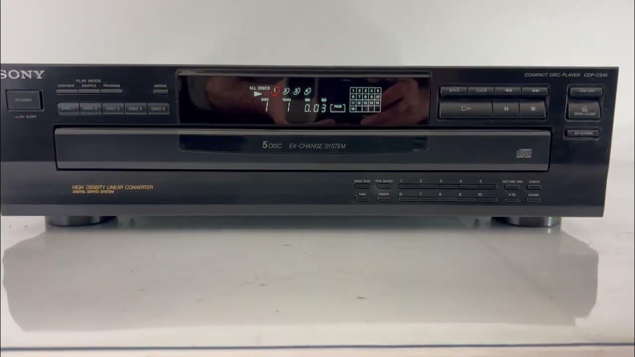 Sony CDP-C245 CD Changer 5 Compact Disc Player HiFi Stereo #9111 - YouTube