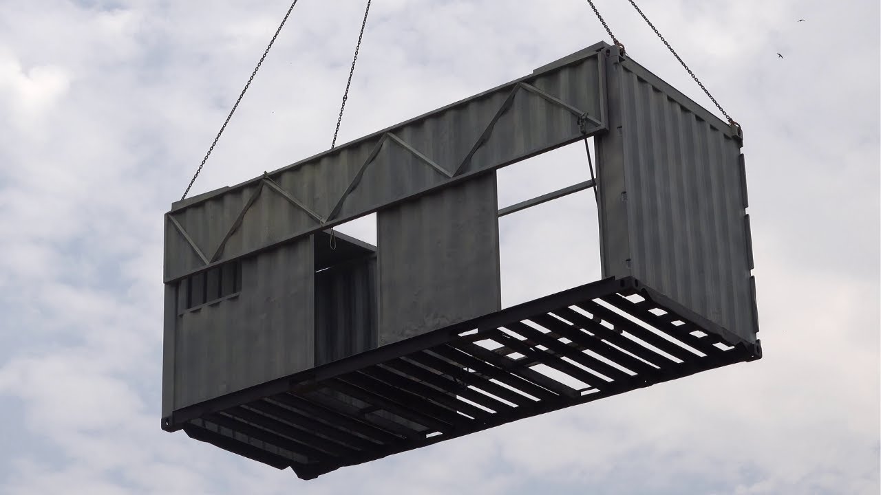 Creating a Container House | Olsen House Shipping Containers Arrive ...