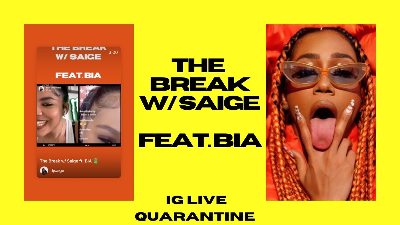 BIA ON NEW SINGLE "COVER GIRL" IG Live w/DJ Saige for The Break - YouTube