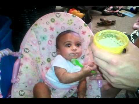 Roree Feeding Herself