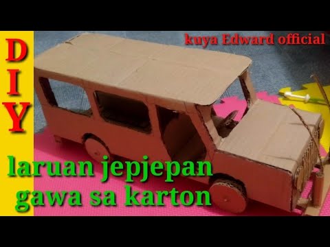 how to make cardboard jeepney toy - YouTube