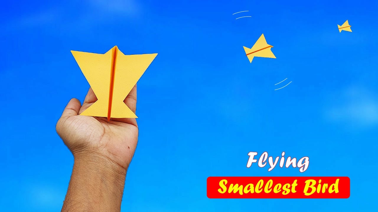 Smallest Flying Bird Plane - How to Make Longest Flying Paper Bird ...