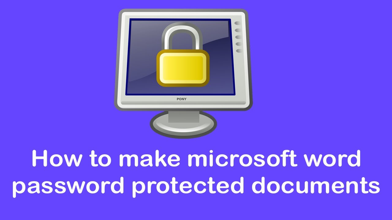 How to make Microsoft word password protected documents - YouTube