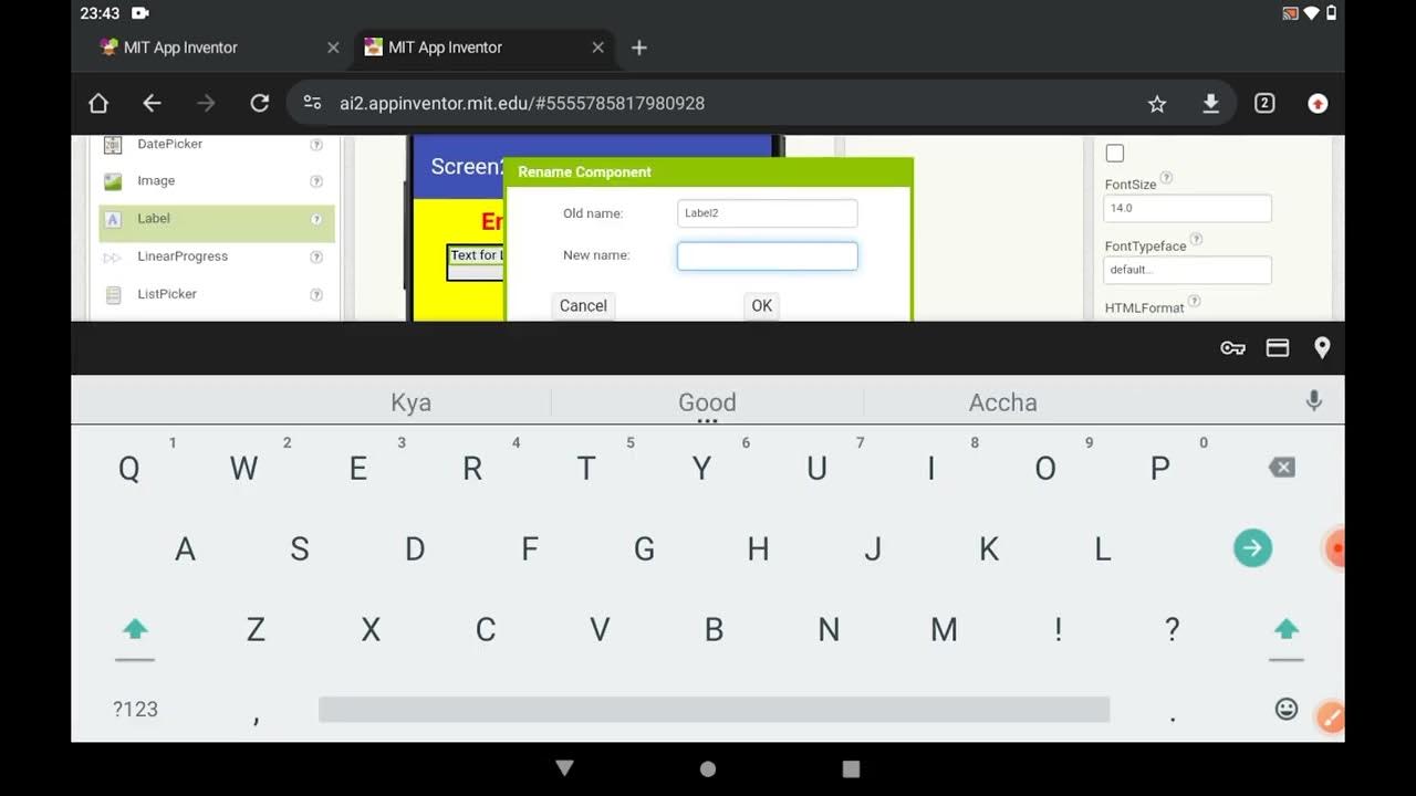 MIT App Inventor SOS application( class-8, chapter-1) - YouTube