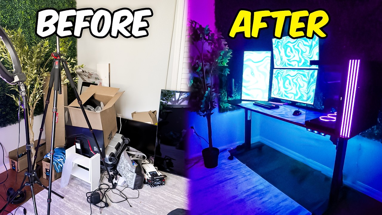Transforming My Messy Room Into My DREAM Gaming Setup! - YouTube