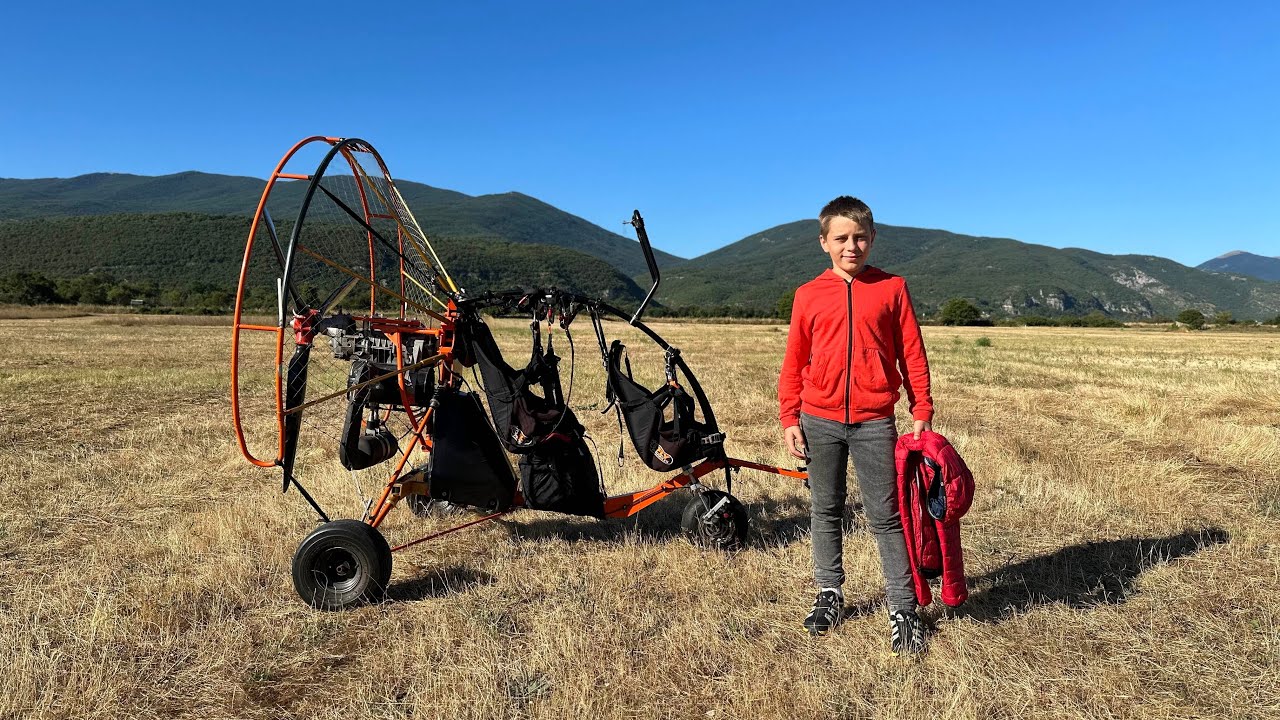 Volo in paracarrello , Trike , paramotore per Edoardo Ceccarelli 08,08,2023 Gioia dei Marsi (AQ ...