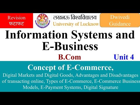 Information System and e business bcom, information system and e business unit 4 one shot ...