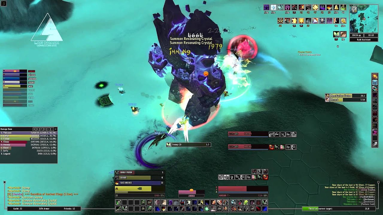 World of Warcraft Morchok 10 Man Heroic Mode -- Lag Shack! [Rogue PoV ...