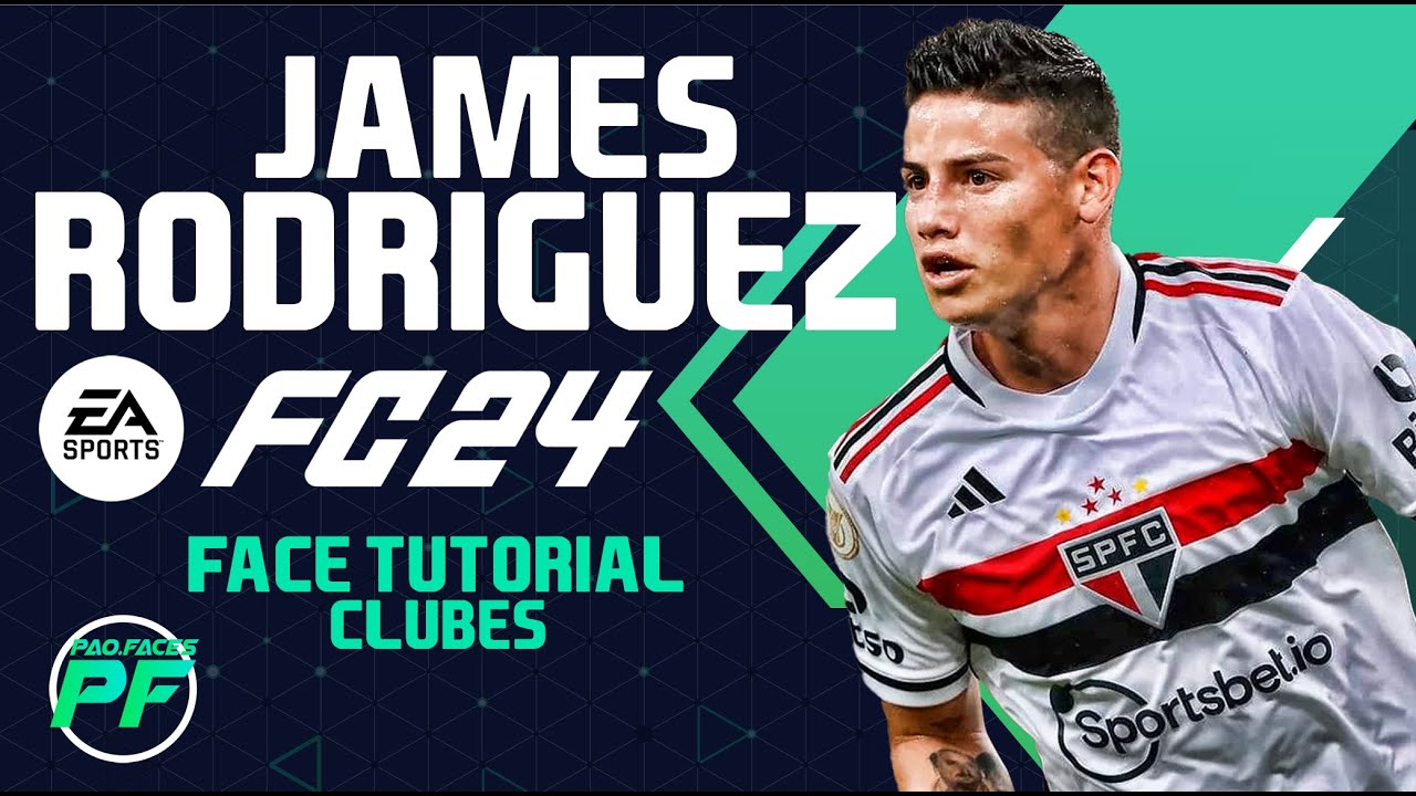 EA FC 24 JAMES RODRIGUEZ FACE Pro Clubs CLUBES PRO Face Creation CAREER ...