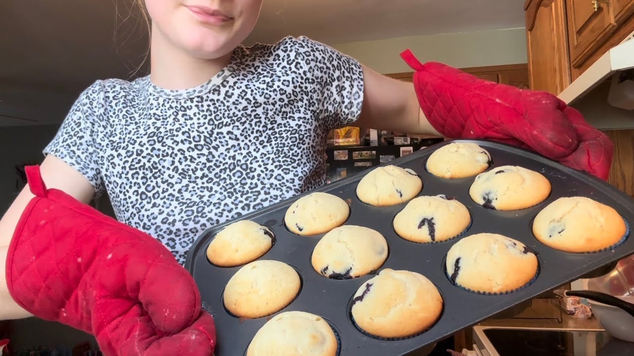 ASMR Baking Blueberry Muffins 🫐 (Whispered Voiceover) - YouTube
