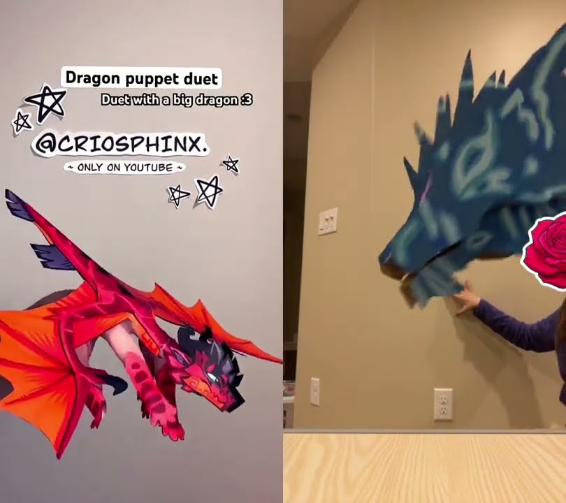 Duet with@Criosphinx. #dragonpuppeteer - YouTube