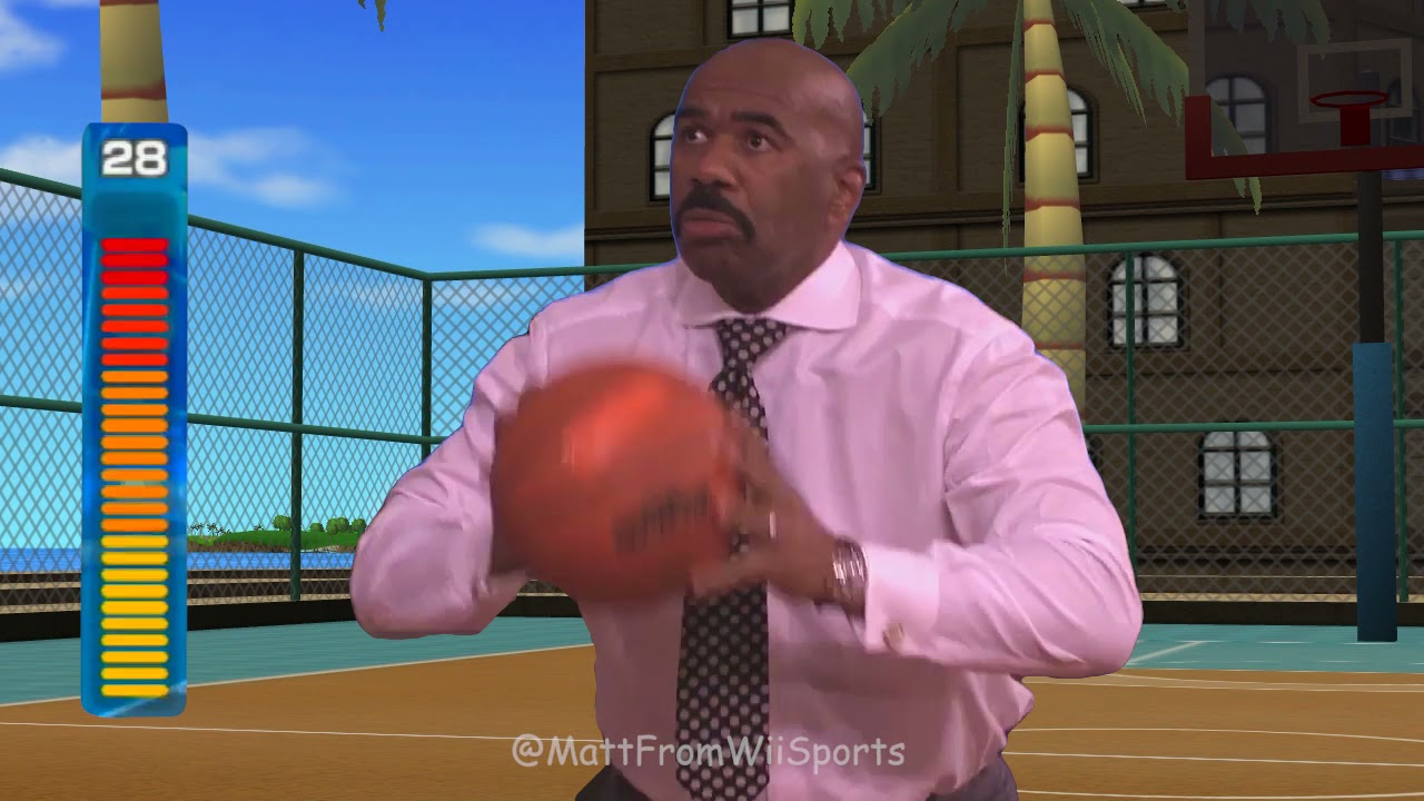 Steve Harvey in Wii Basketball - YouTube