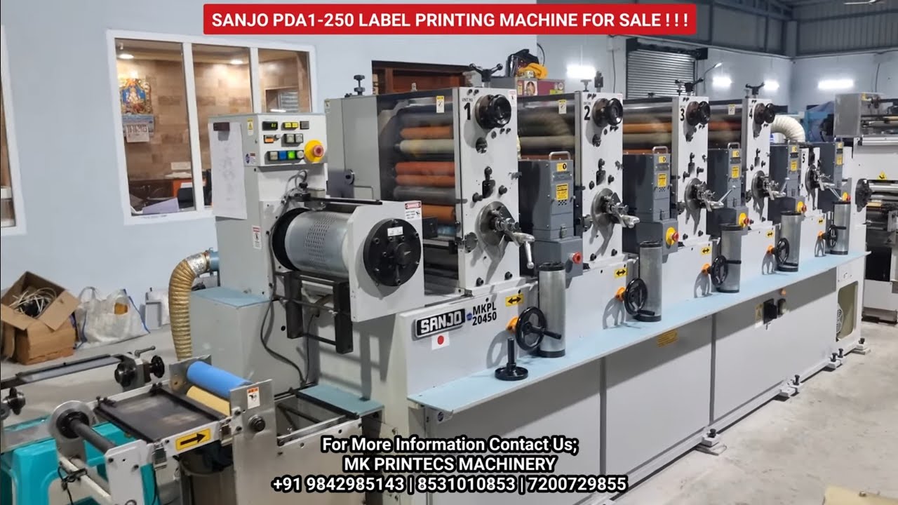 SANJO PDA1 250 - INTERMITTENT ROTARY LABEL PRINTING MACHINE FOR SALE ...