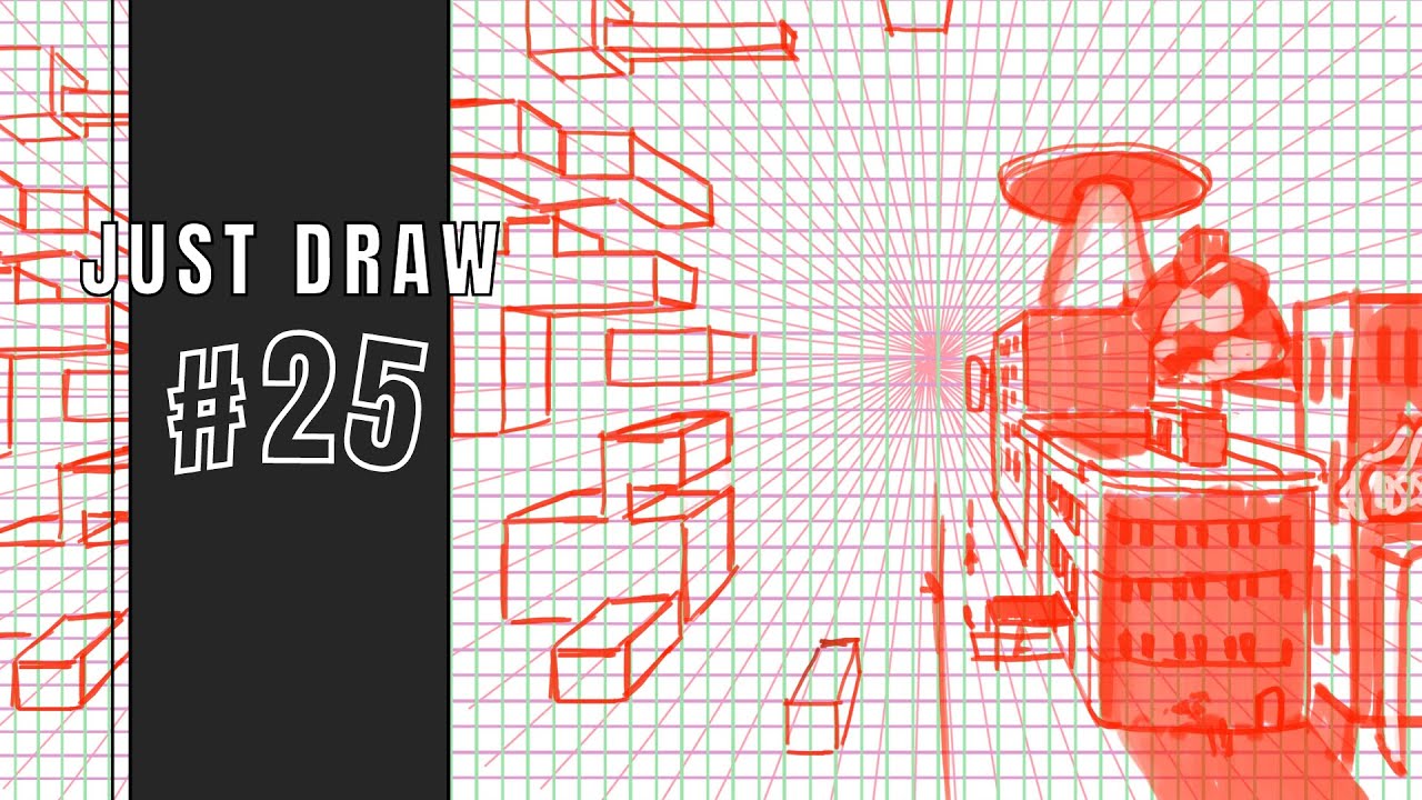 Struggle With Perspective #learntodrawin1year │ Just Draw #25 - YouTube