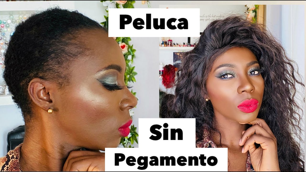 CÓMO PONER UNA PELUCA SIN PEGAMENTO / PARA QUE LUZCA NATURAL 👍🏿HOW TO ...
