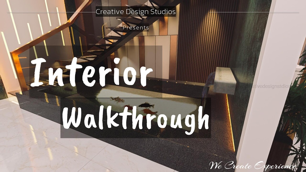Interior Walkthrough Video | Stair wall Design | Creative Design ...