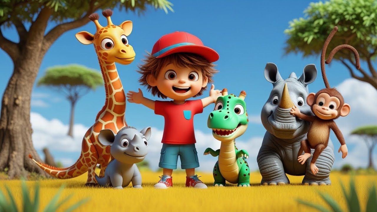 Tommy and Tiny go on a Safari | Song for kids - YouTube