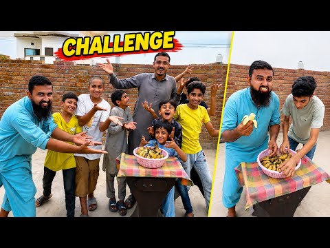 Eating banana challenge in 30 seconds 😂