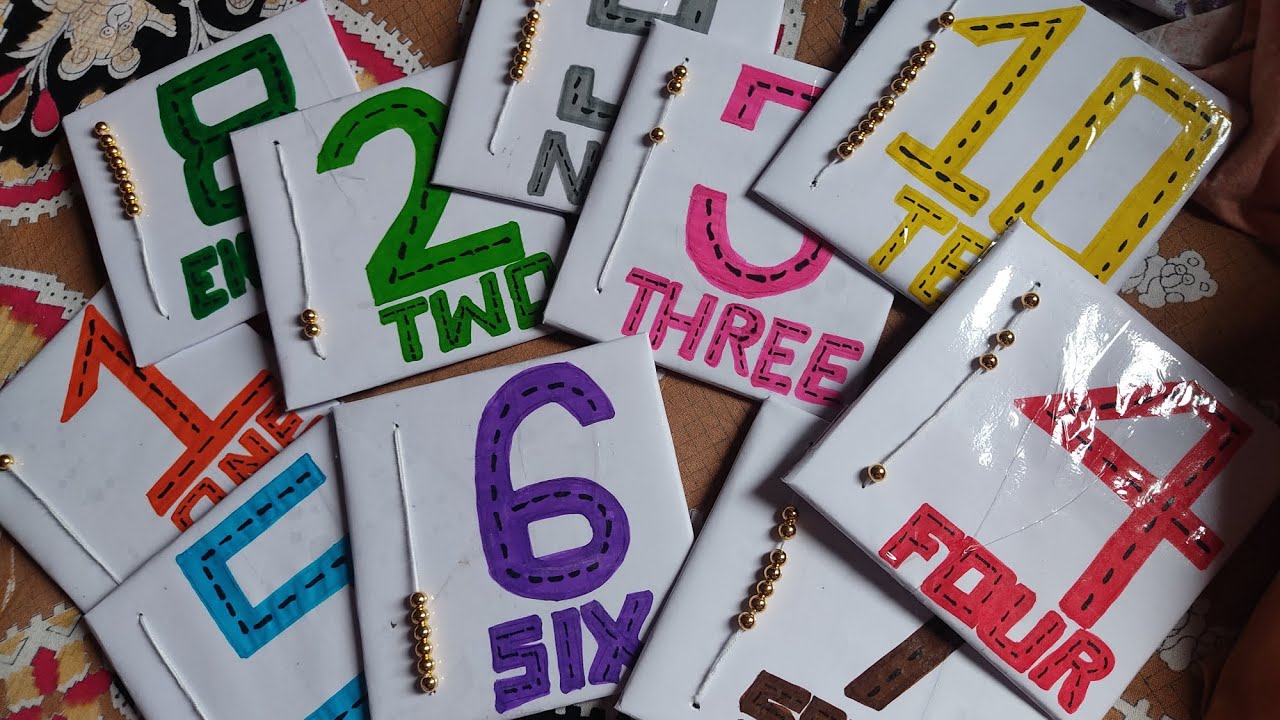 Easy multi purpose flashcards on number concept from (1-10) - YouTube