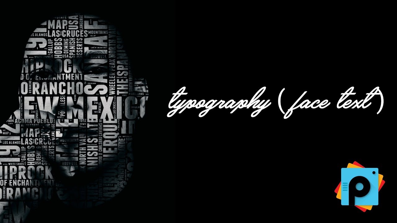 cara edit foto typography di picsart || face text - YouTube