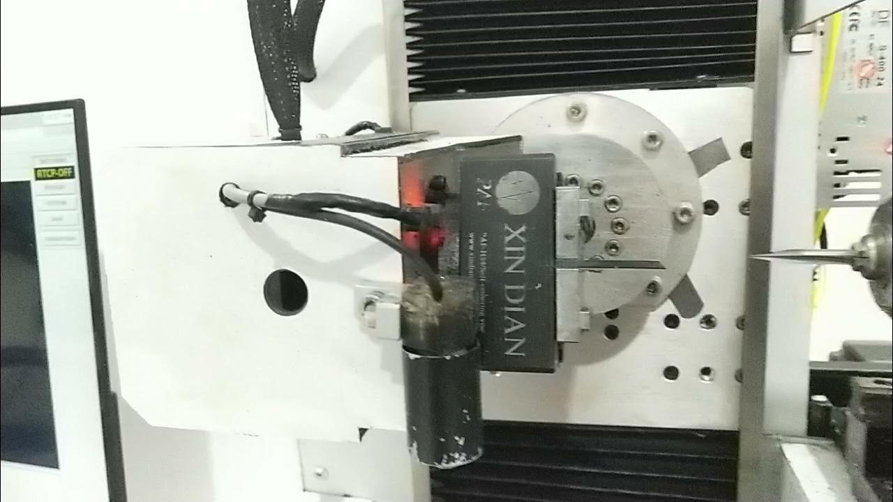 RTCP control on homemade table 5 axis linuxCNC - YouTube