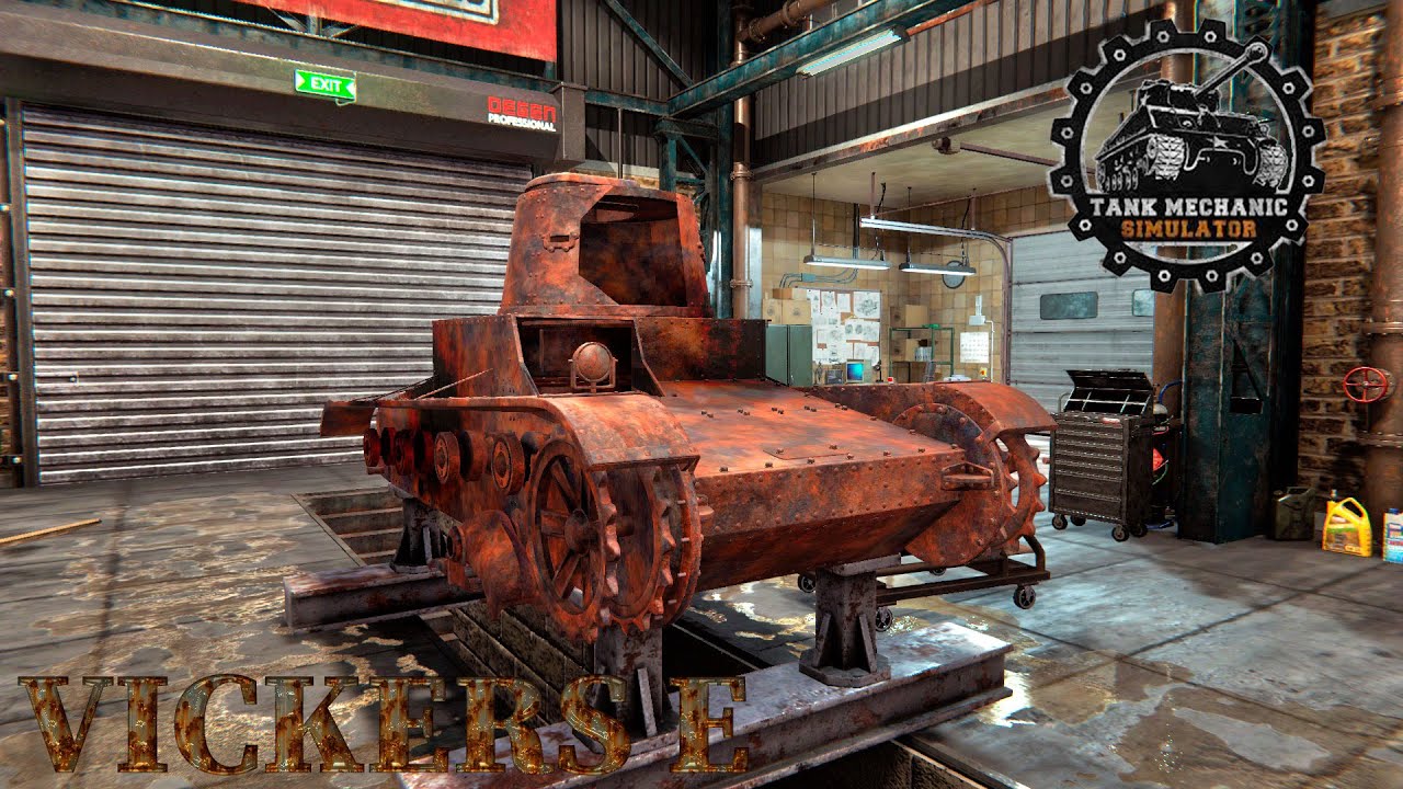 Vickers E restoration - Tank Mechanic Simulator - YouTube