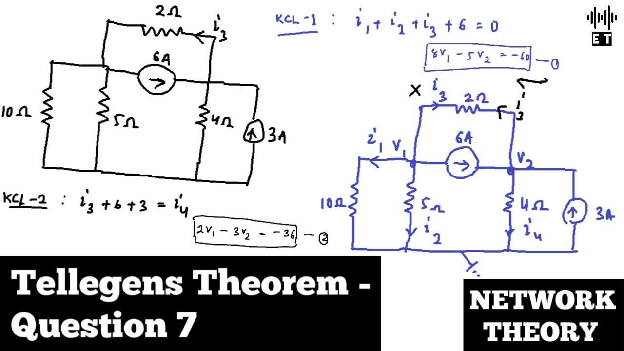 Tellegens Theorem | Question 7 | Network Theorems | Network Theory ...