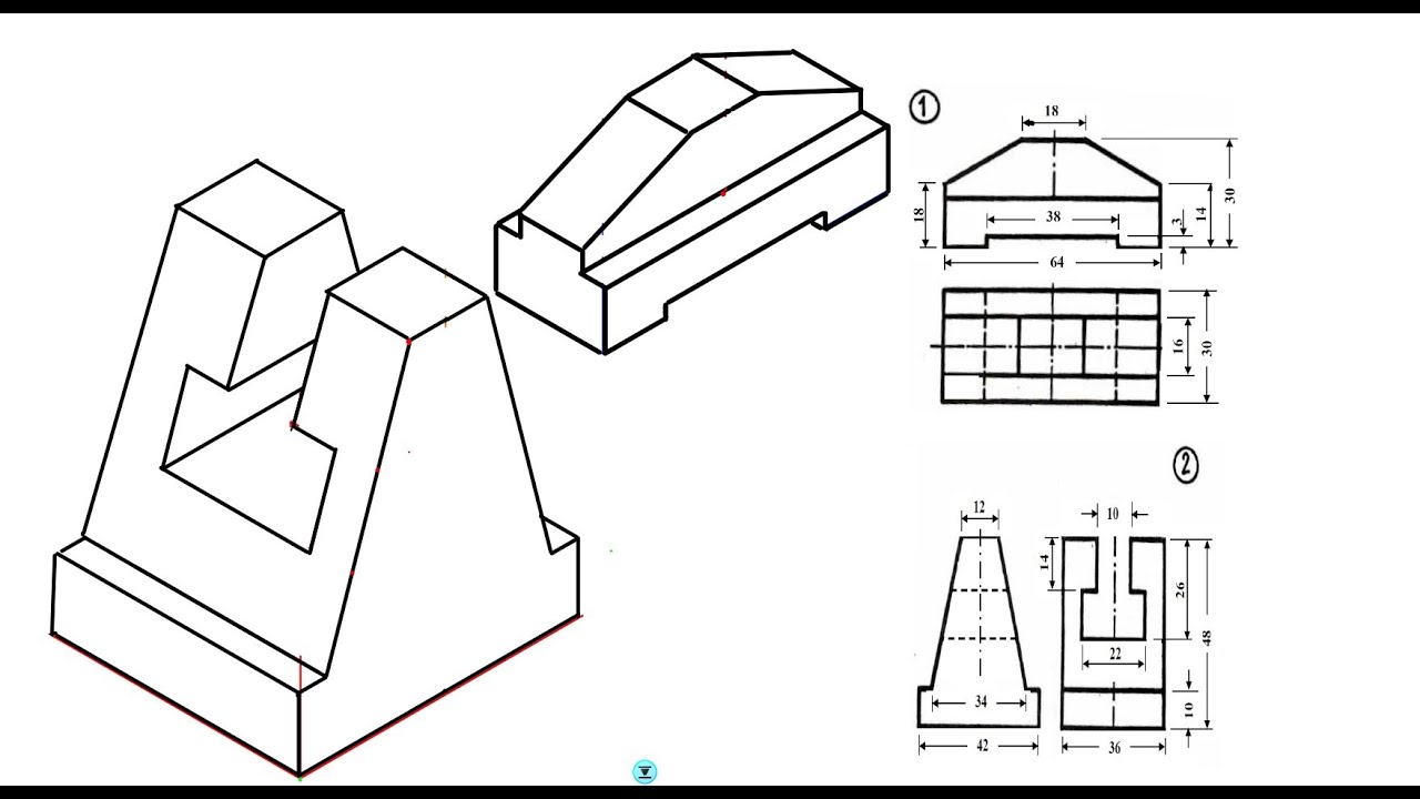 Engineering Drawing Preparatory : Isometric Drawing (3) - YouTube