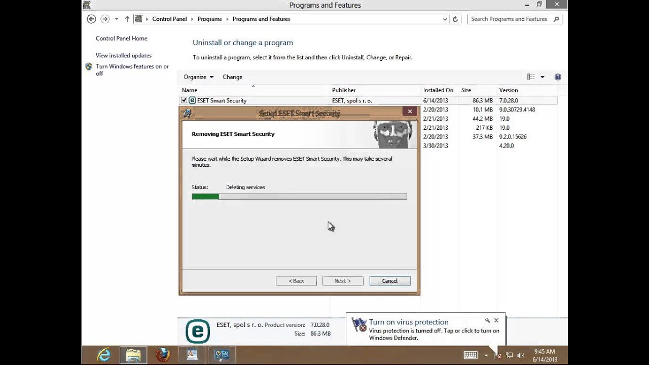 How to Uninstall ESET Smart Security 7.0.28.0 BETA - YouTube