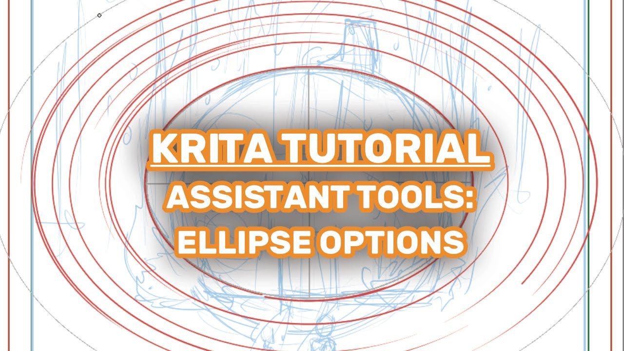 Krita 5+ Tutorial: Using the Ellipse Assistant Tools - YouTube